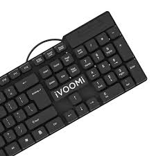 iVoomi Captain Wired Keyboard and Mouse Combo Set (Black)